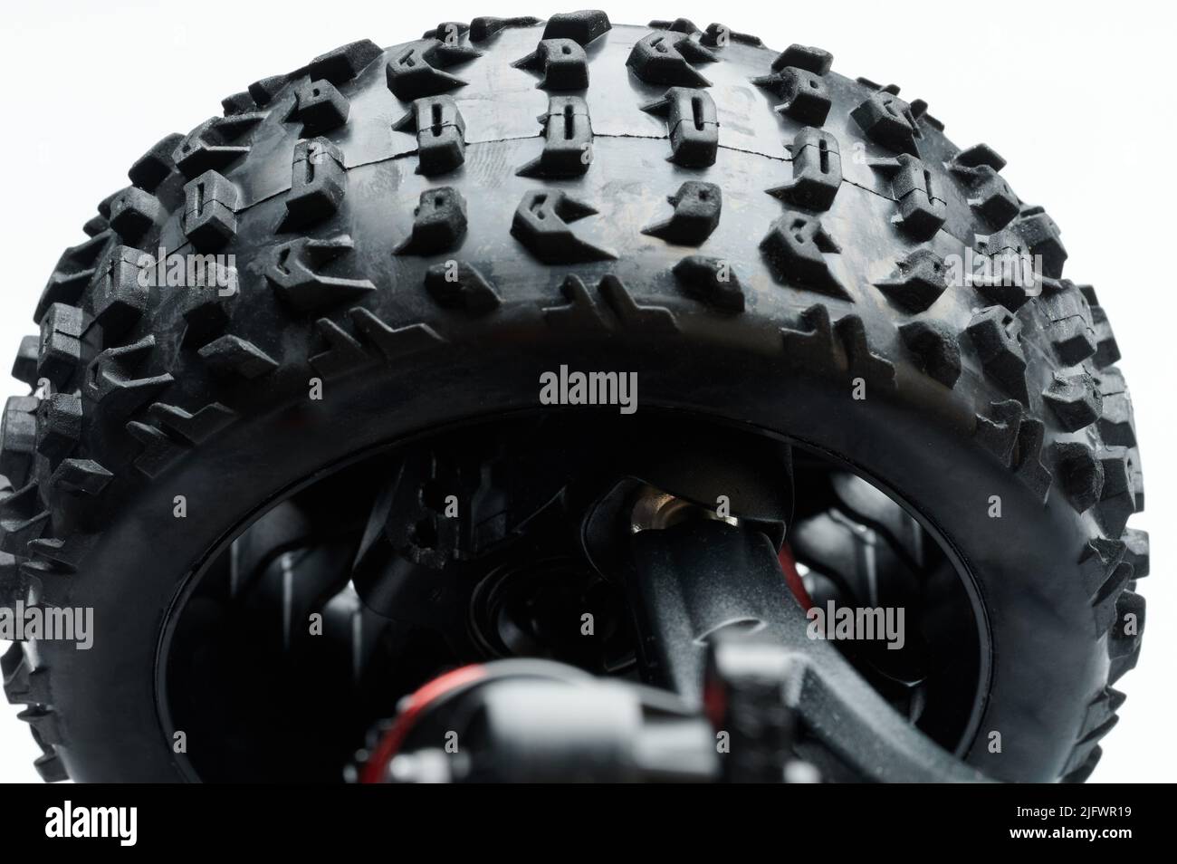 New off road car wheel isolated on studio background Stock Photo - Alamy