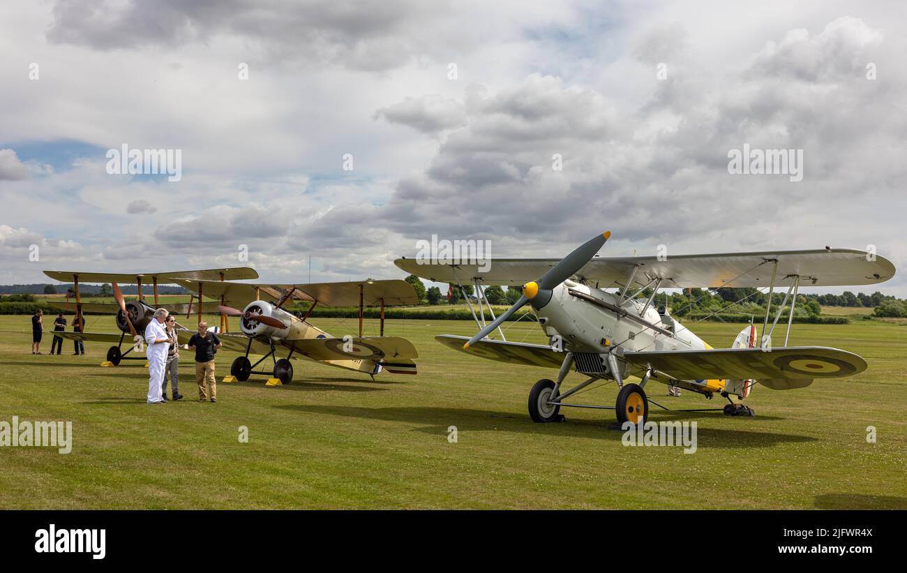 Sopwith Triplane, Sopwith Pup & Hawker Nimrod Mk.I on the flightline at ...