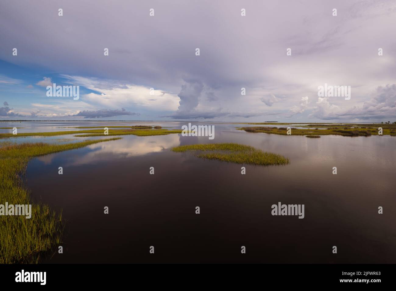 Landscape of St. Joseph Bay from Cape San Blas a peninsula in Gulf ...