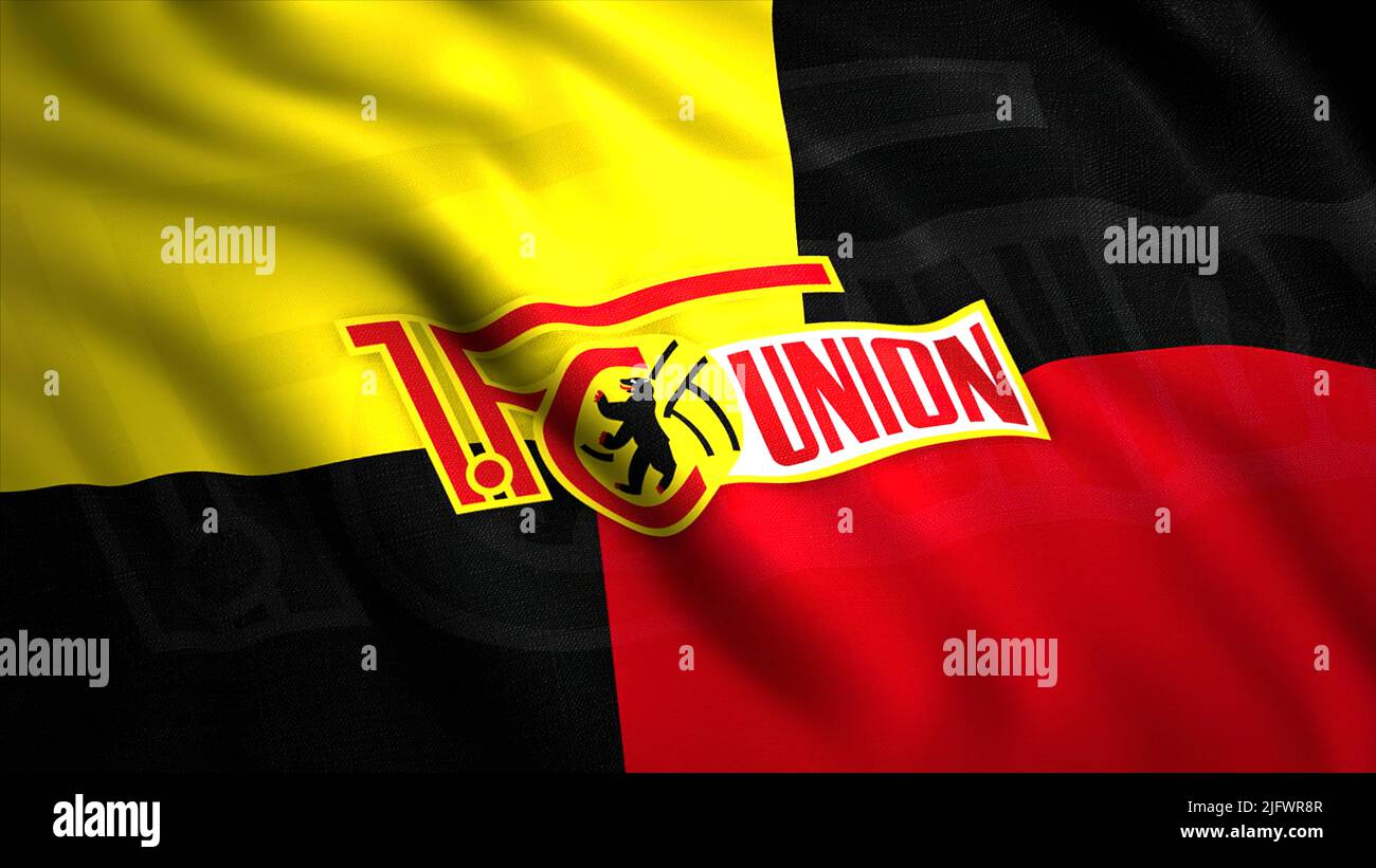 The emblem of FC Union.Motion.The symbol of a German professional ...