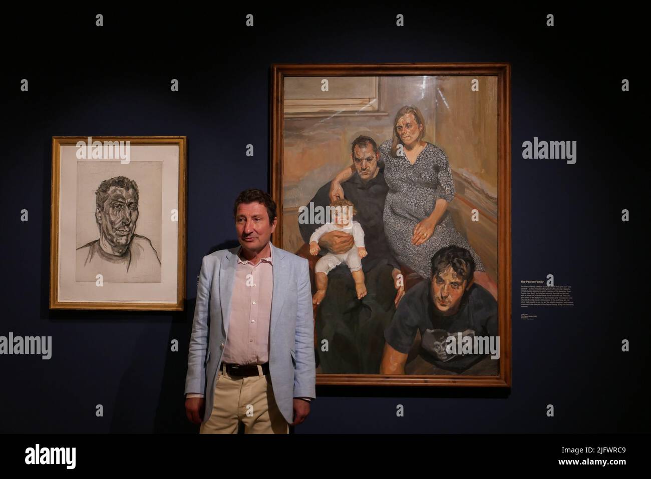 Lucian Freud's son , Alex Boyt . pictured alongside his portrait , Head ...