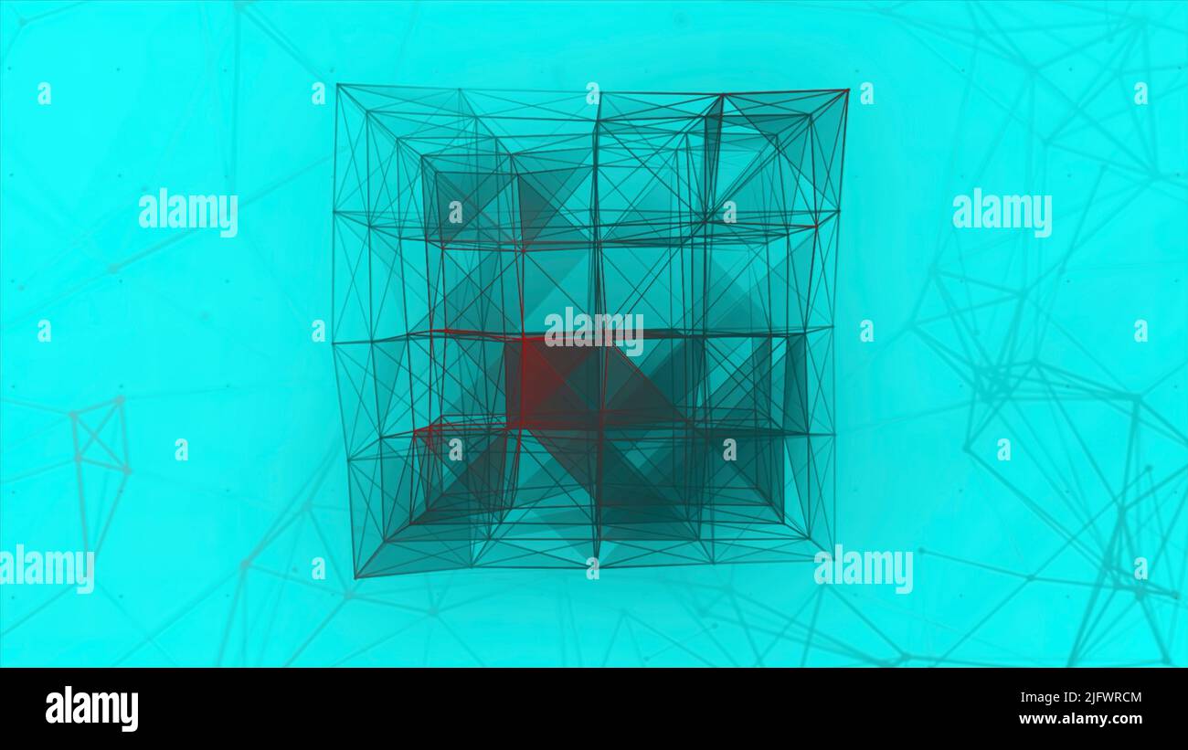 Beautiful abstract polygonal surface moving in animation. Motion. Black ...