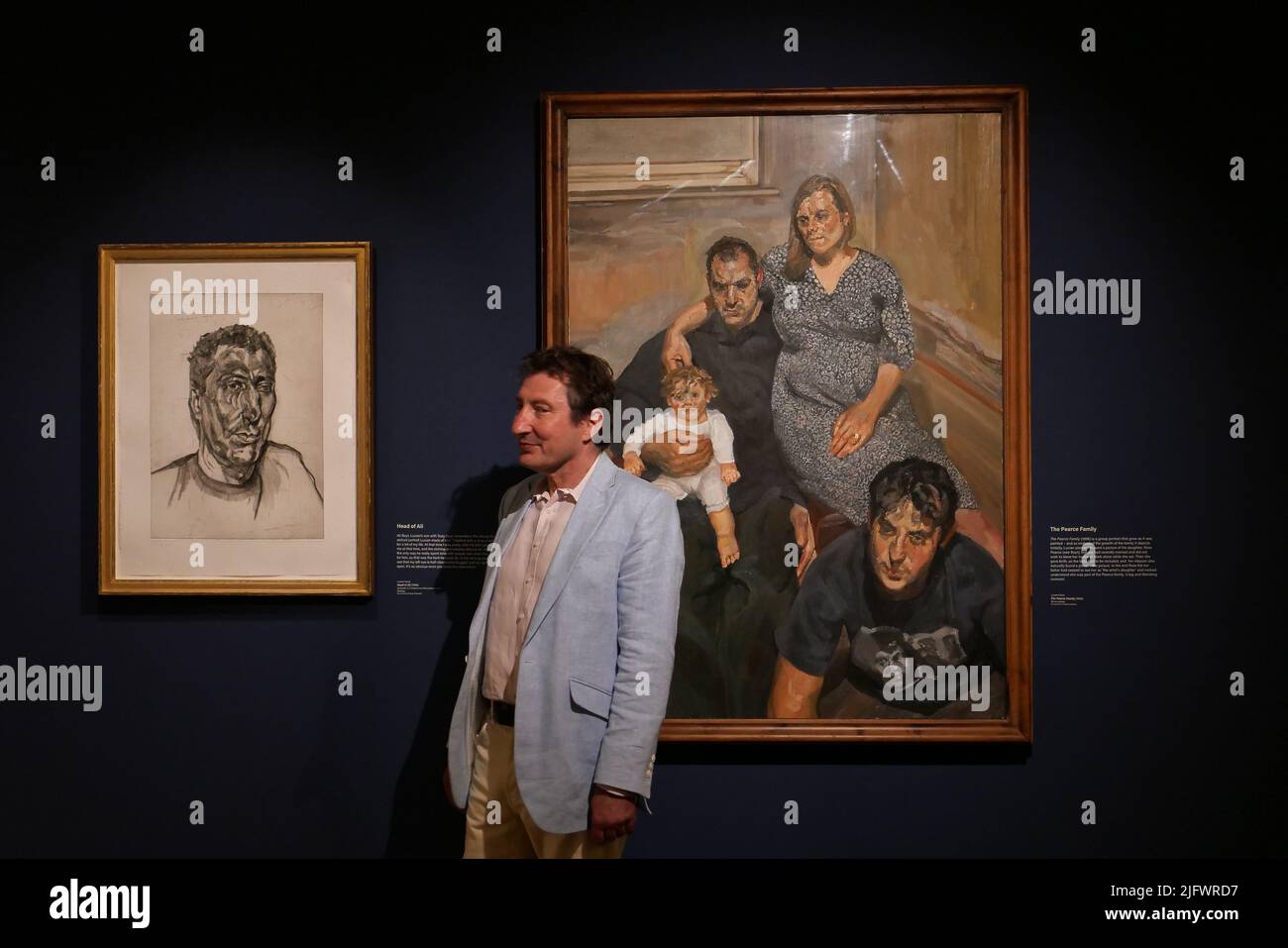 Lucian Freud's son , Alex Boyt . pictured alongside his portrait , Head ...