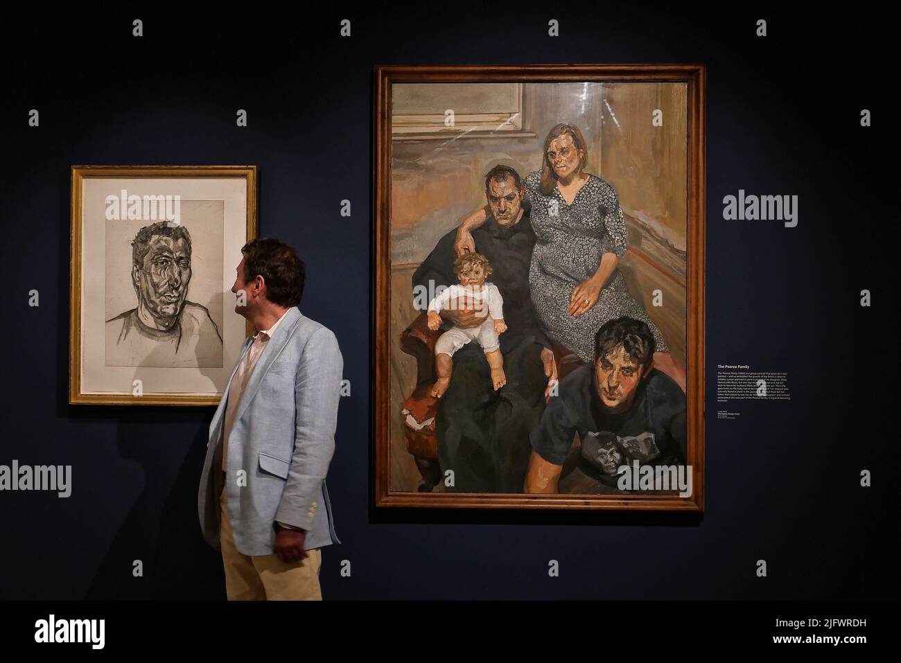 Lucian Freud's son , Alex Boyt . pictured alongside his portrait , Head ...