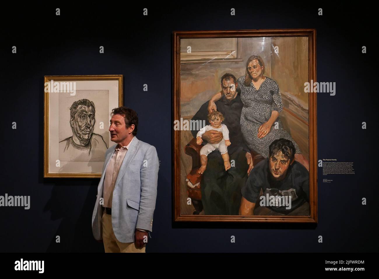 Lucian Freud's son , Alex Boyt . pictured alongside his portrait , Head ...