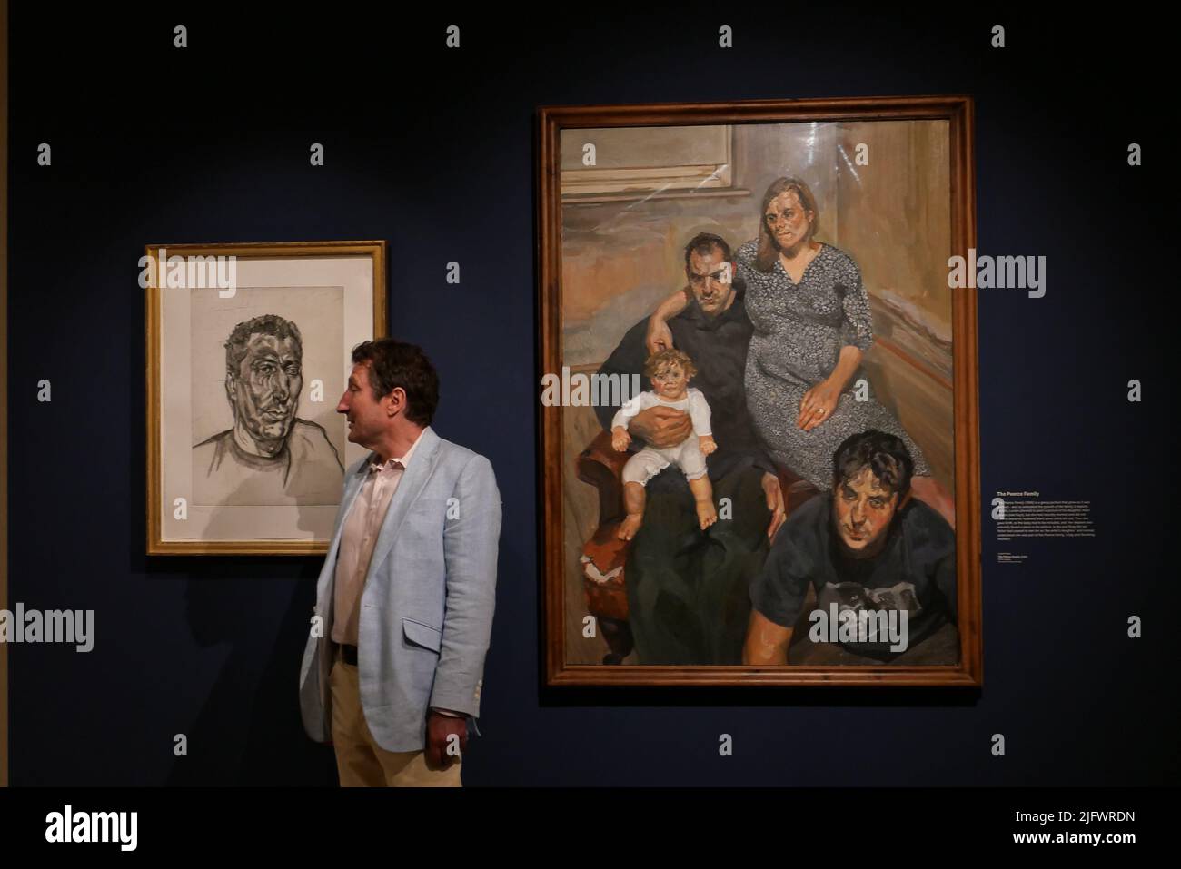 Lucian Freud's son , Alex Boyt . pictured alongside his portrait , Head ...
