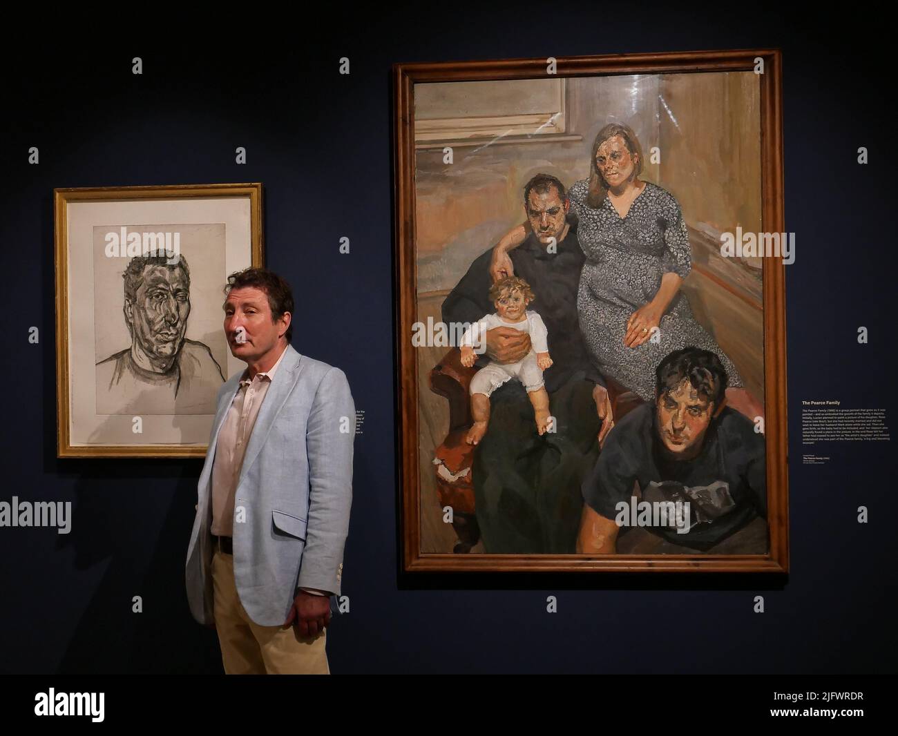 Lucian Freud's son , Alex Boyt . pictured alongside his portrait , Head ...