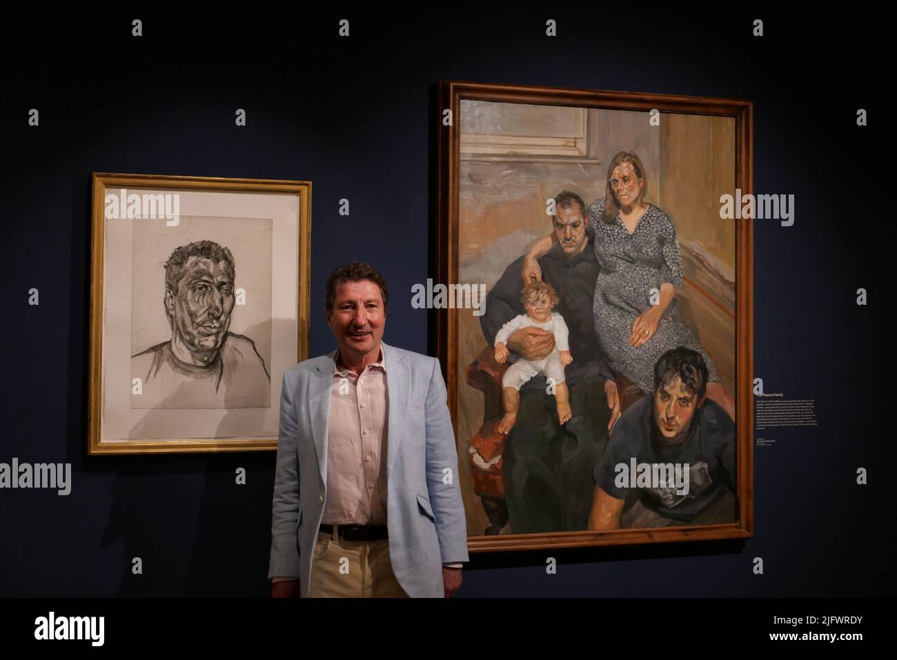Lucian Freud's son , Alex Boyt . pictured alongside his portrait , Head ...