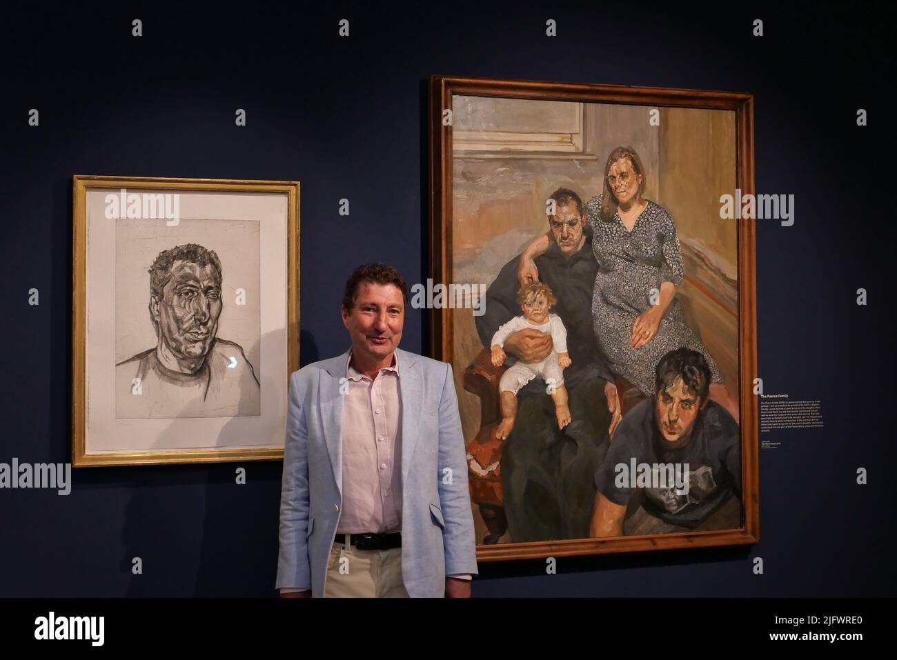 Lucian Freud's son , Alex Boyt . pictured alongside his portrait , Head ...