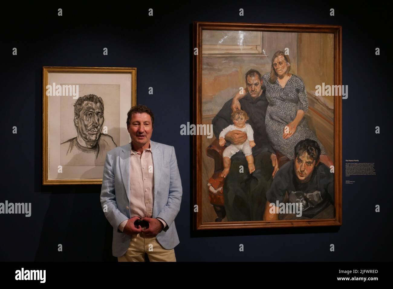 Lucian Freud's son , Alex Boyt . pictured alongside his portrait , Head ...