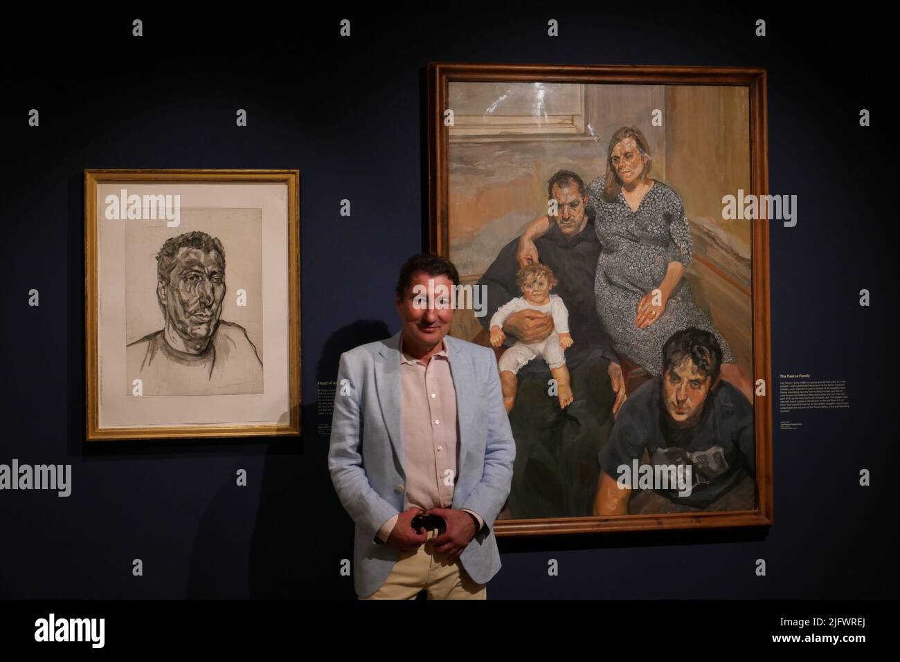 Lucian Freud's son , Alex Boyt . pictured alongside his portrait , Head ...