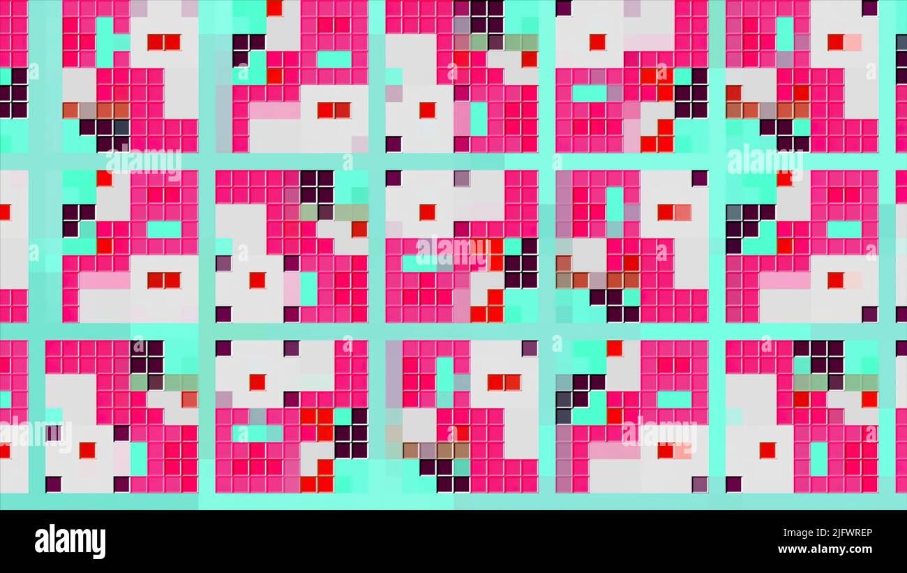 Small sparkling squares.Motion. Small squares in abstraction that ...