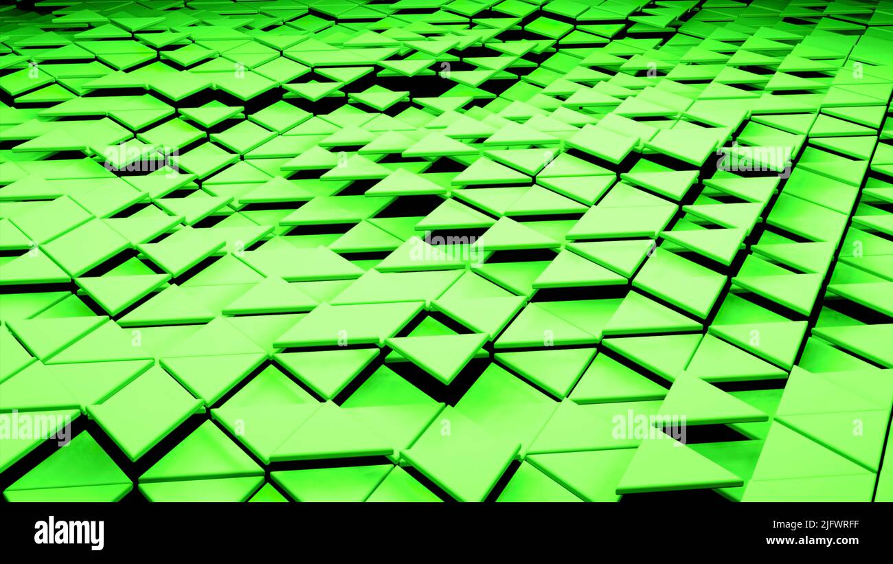 Green little triangles. Design. Bright little triangles that rise and ...