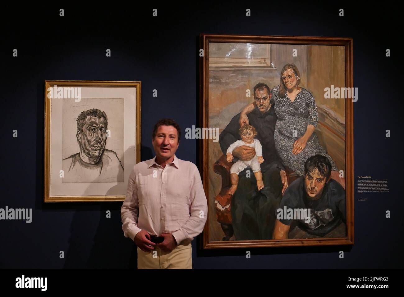 Lucian Freud's son , Alex Boyt . pictured alongside his portrait , Head ...