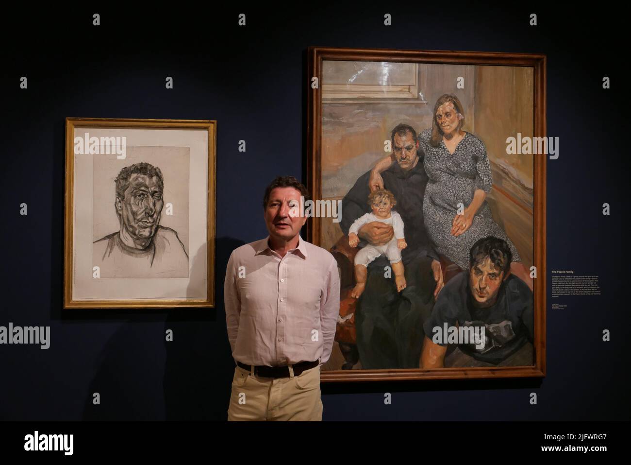 Lucian Freud's son , Alex Boyt . pictured alongside his portrait , Head ...