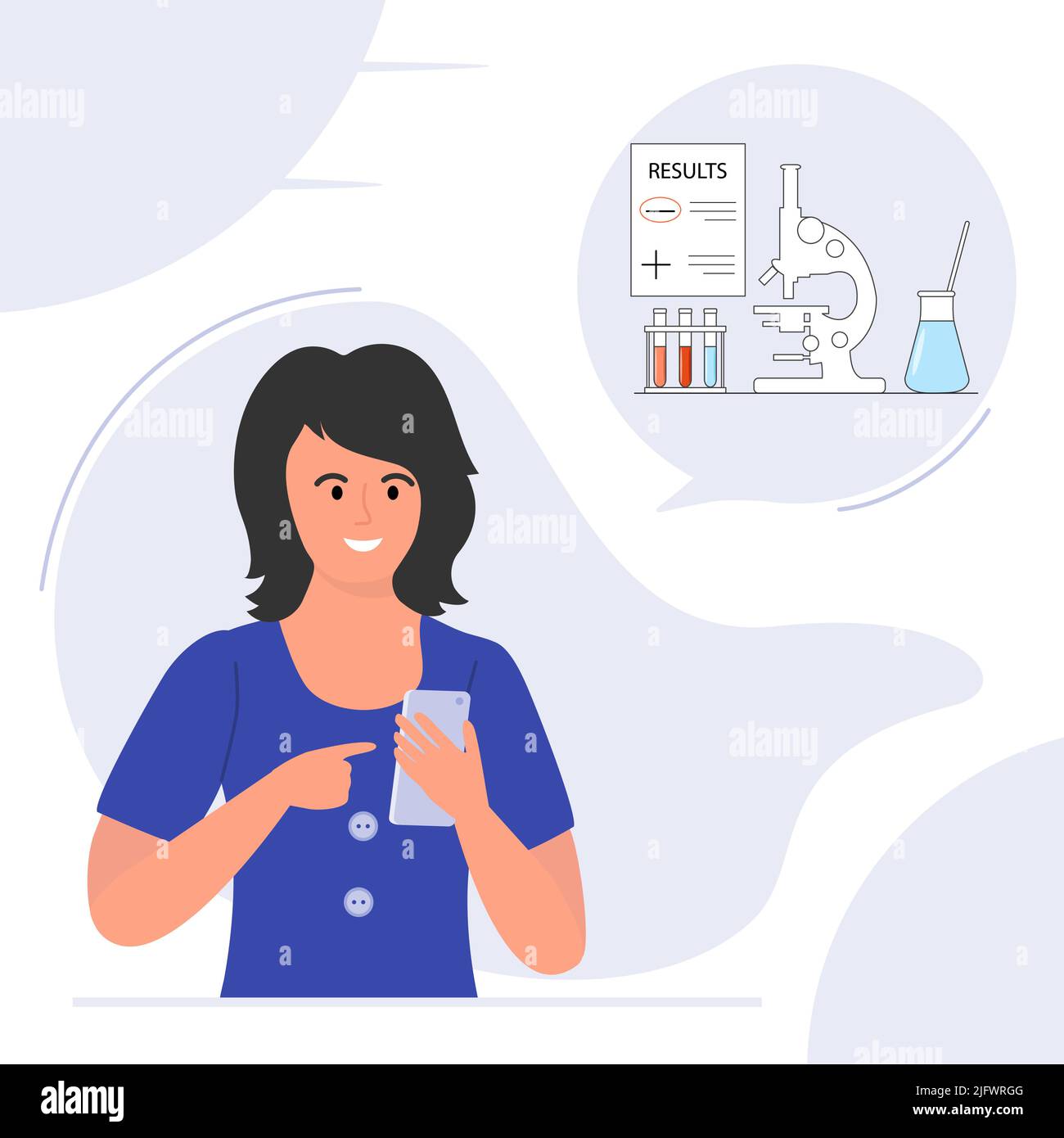 Woman patient blood test results Stock Vector Images - Alamy