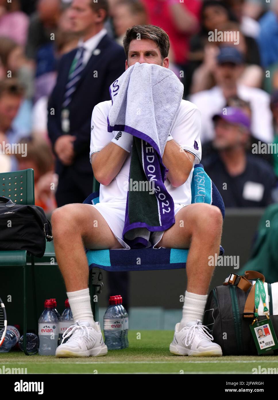 Cameron Norrie during his Gentlemen's Singles quarter-final match ...