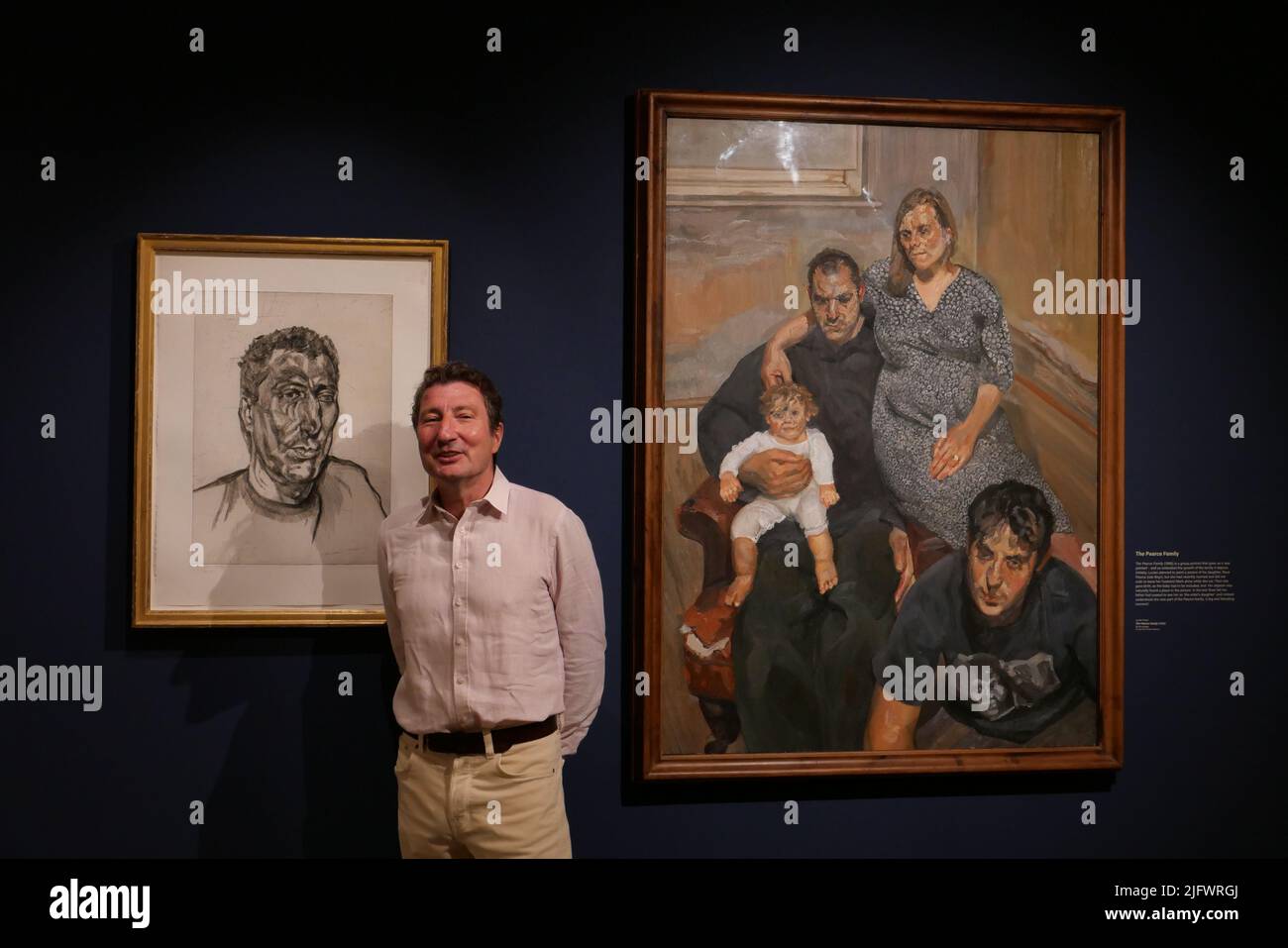 Lucian Freud's son , Alex Boyt . pictured alongside his portrait , Head ...