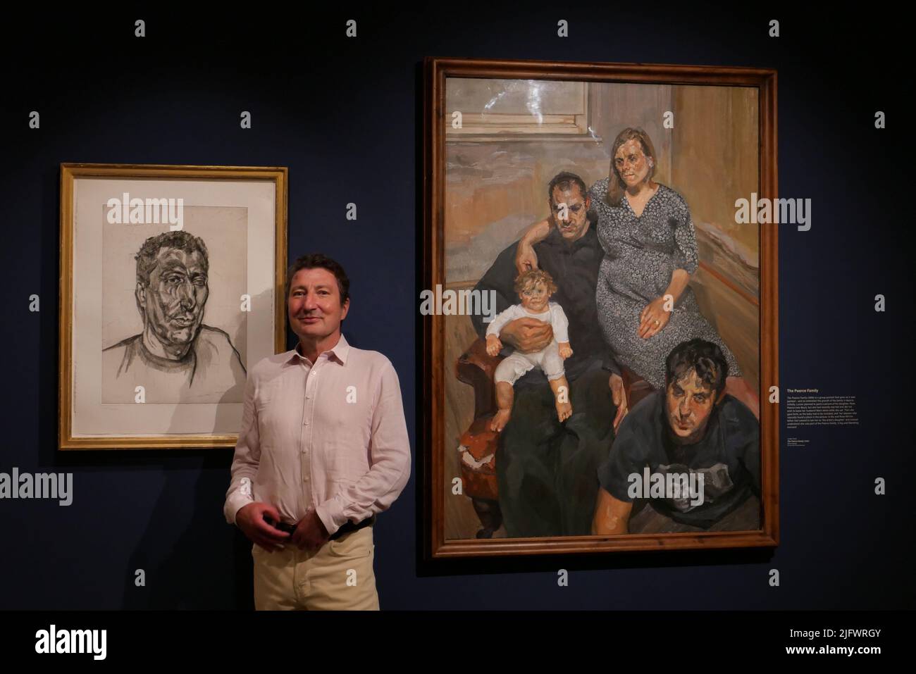 Lucian Freud's son , Alex Boyt . pictured alongside his portrait , Head ...