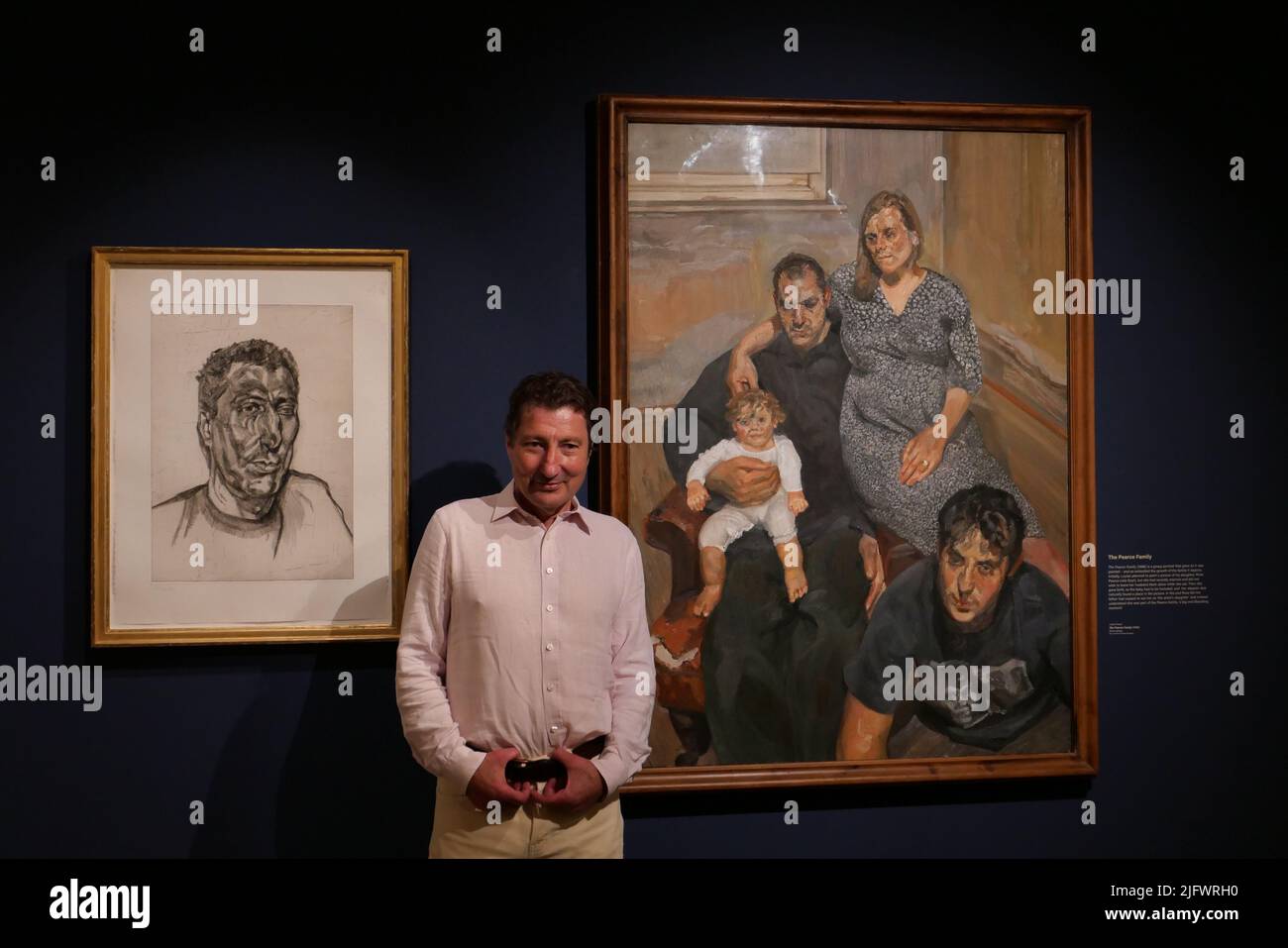 Lucian Freud's son , Alex Boyt . pictured alongside his portrait , Head ...