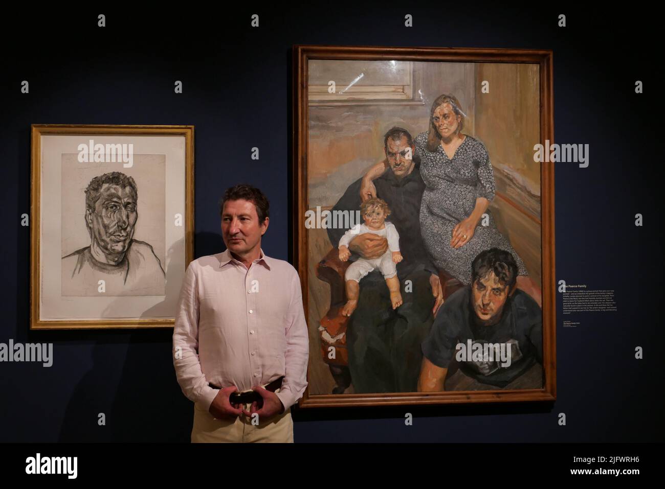 Lucian Freud's son , Alex Boyt . pictured alongside his portrait , Head ...