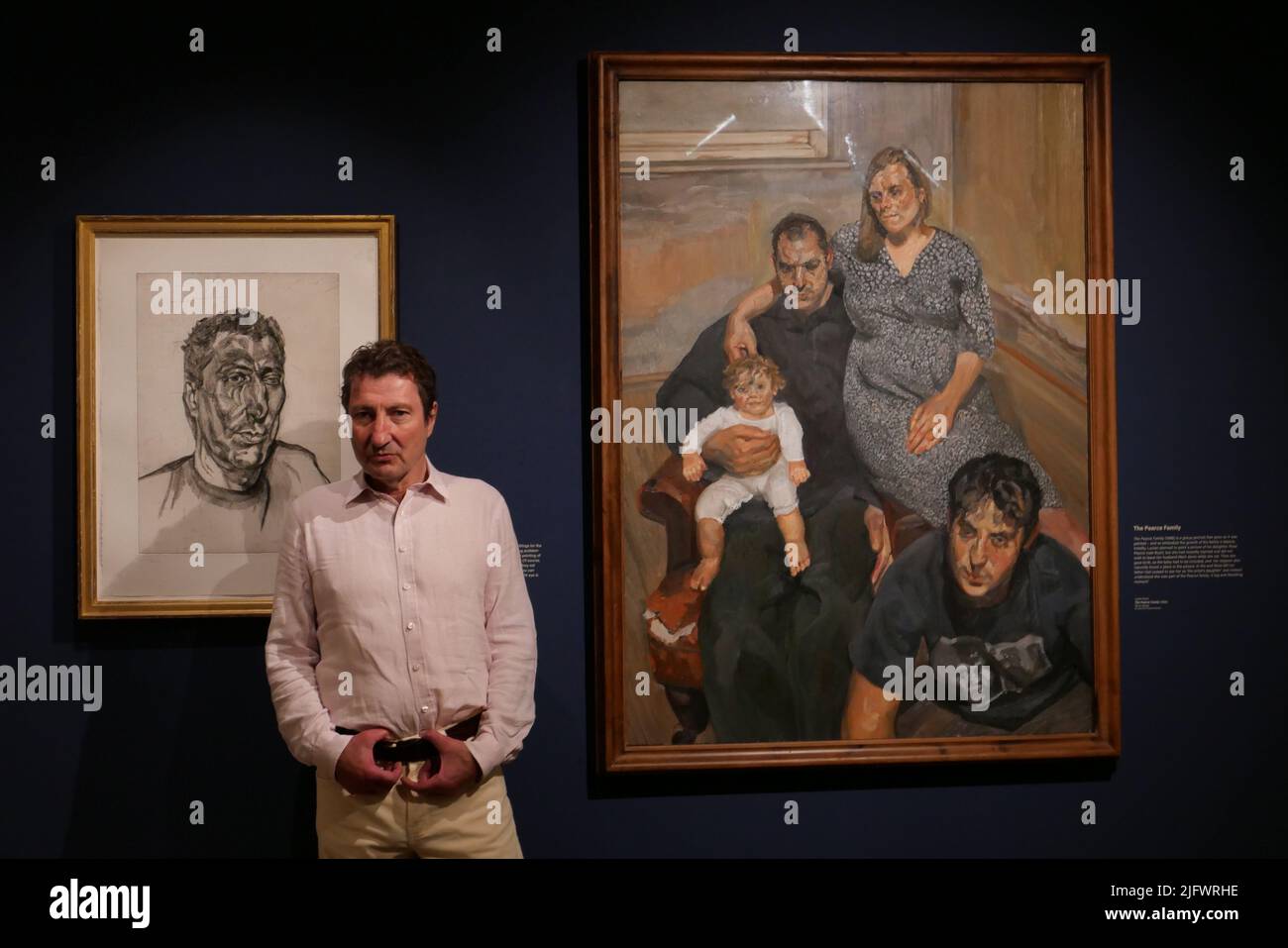 Lucian Freud's son , Alex Boyt . pictured alongside his portrait , Head ...
