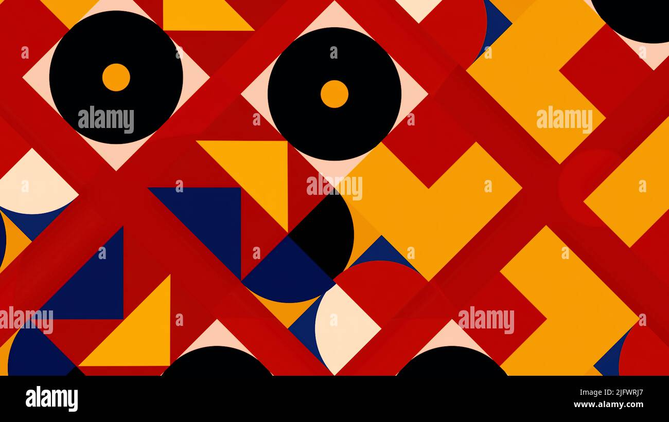 Colorful figures move in retro animation design style. Motion. Stylish ...