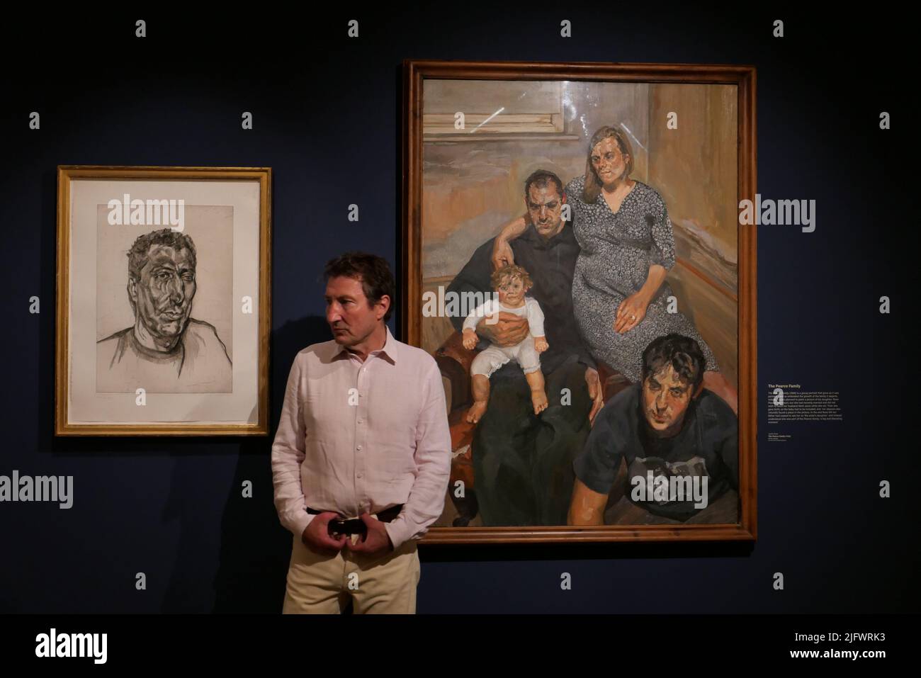 Lucian Freud's son , Alex Boyt . pictured alongside his portrait , Head ...
