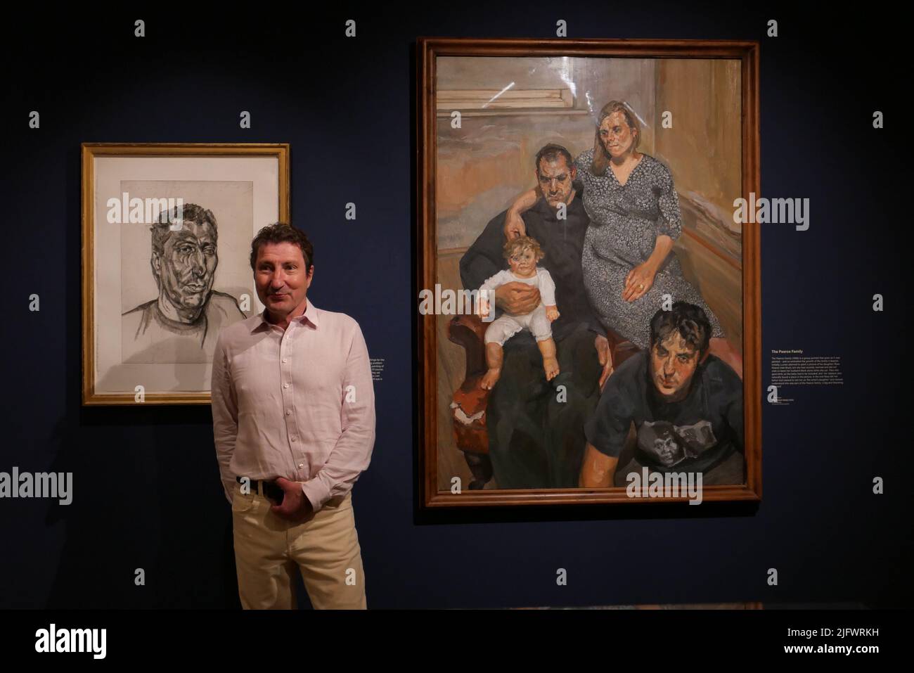 Lucian Freud's son , Alex Boyt . pictured alongside his portrait , Head ...