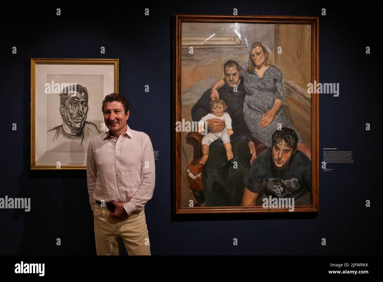 Lucian Freud's son , Alex Boyt . pictured alongside his portrait , Head ...