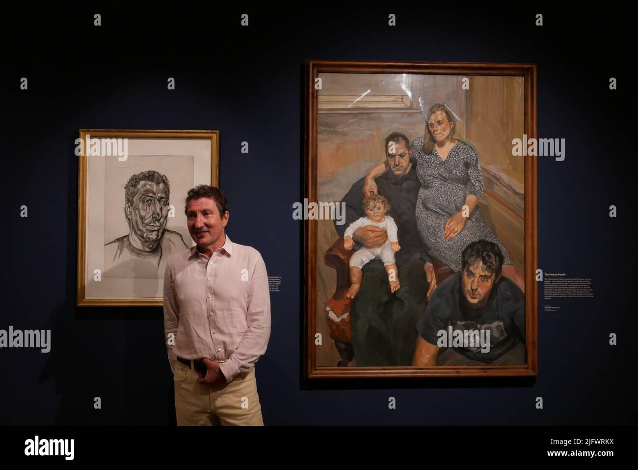 Lucian Freud's son , Alex Boyt . pictured alongside his portrait , Head ...