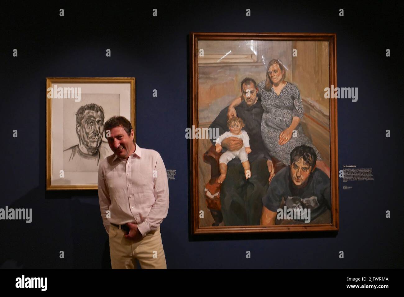 Lucian Freud's son , Alex Boyt . pictured alongside his portrait , Head ...