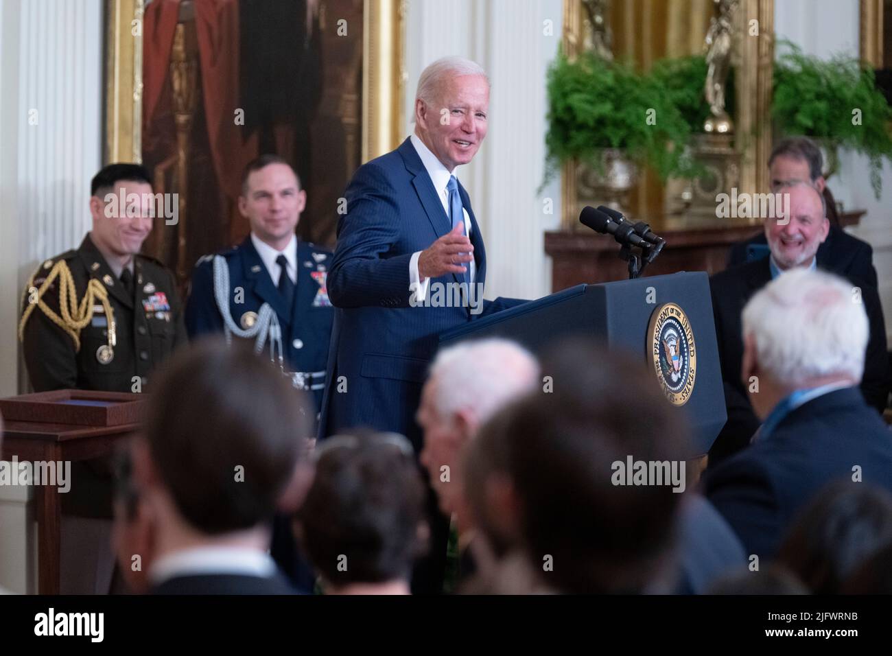 Washington, DC, July 5, 2022. United States President Joe Biden speaks ...