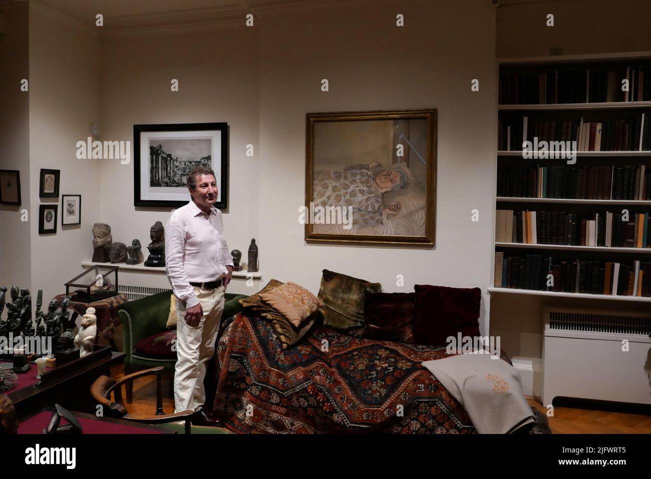Lucian Freud's son , Alex Boyt . pictured alongside his portrait , Head ...