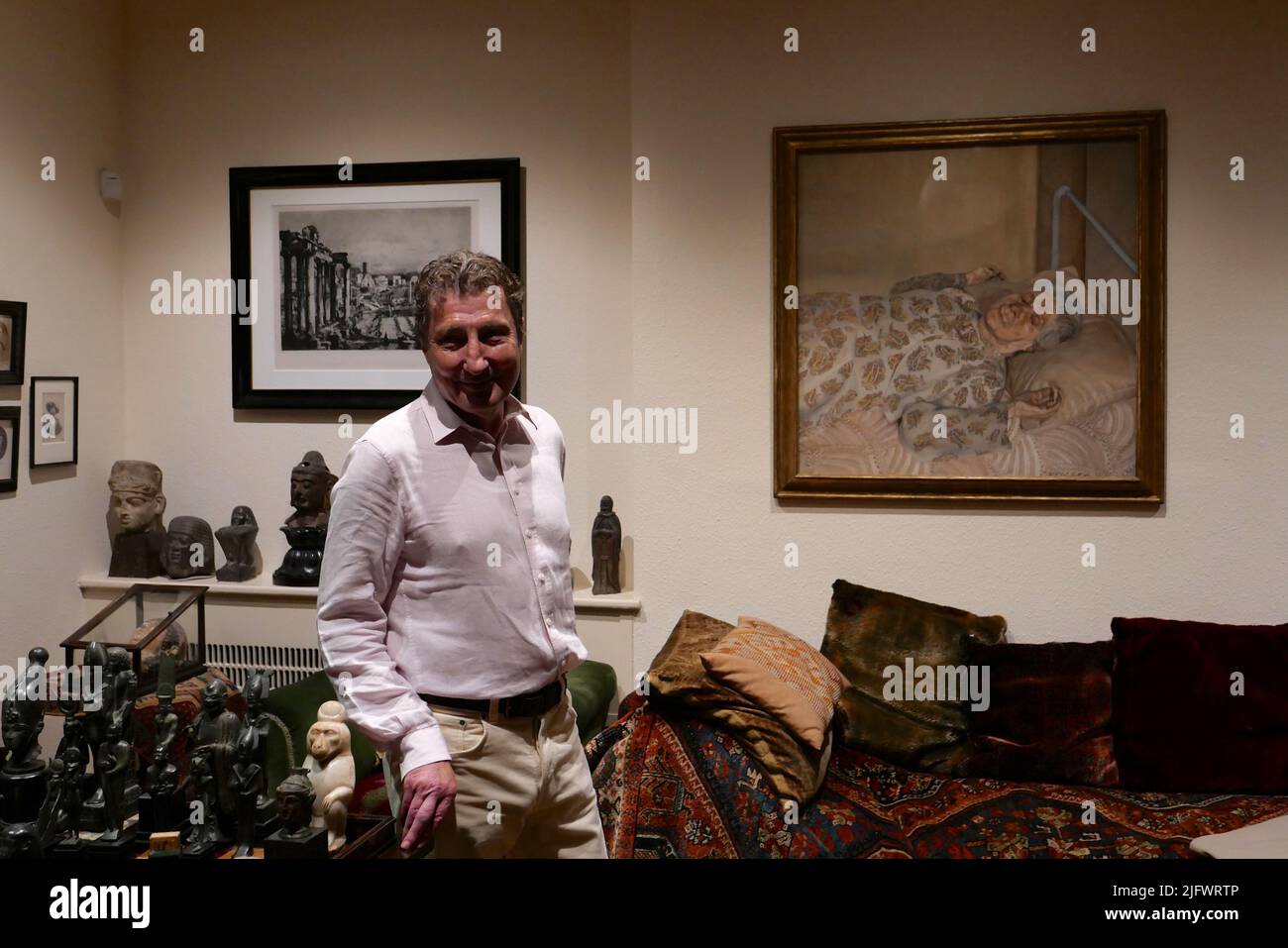 Lucian Freud's son , Alex Boyt . pictured alongside his portrait , Head ...