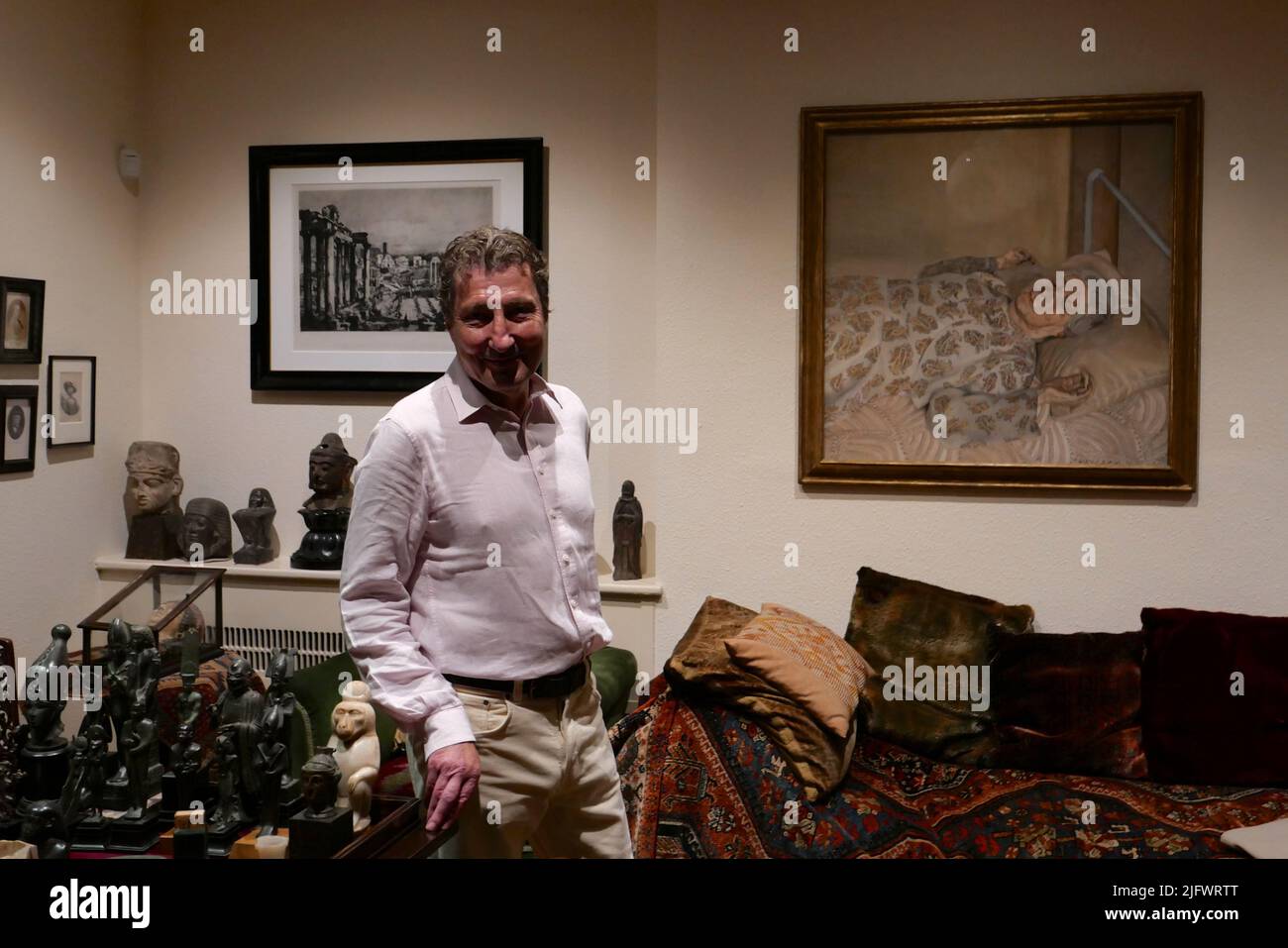 Lucian Freud's son , Alex Boyt . pictured alongside his portrait , Head ...