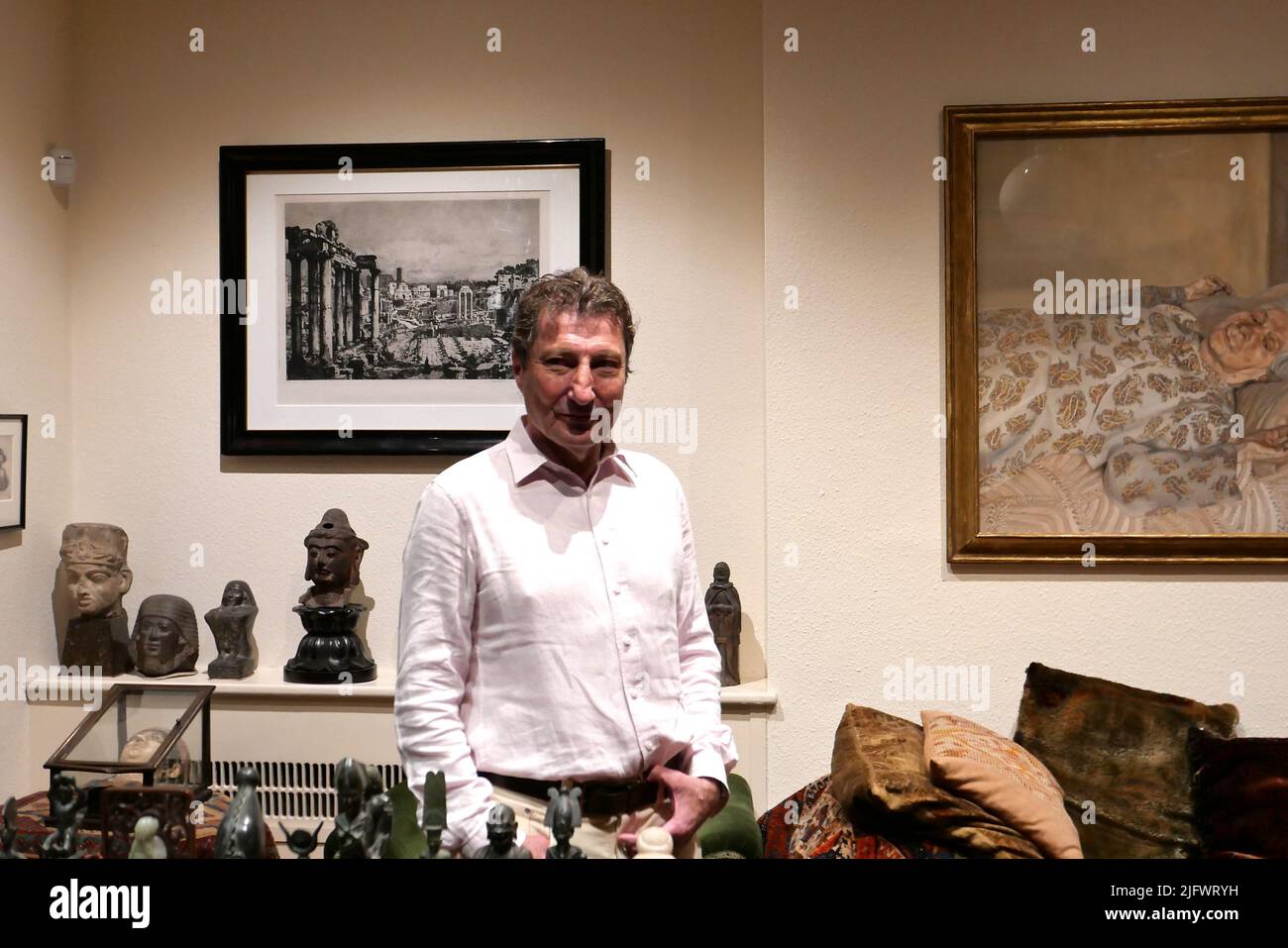 Lucian Freud's son , Alex Boyt . pictured alongside his portrait , Head ...