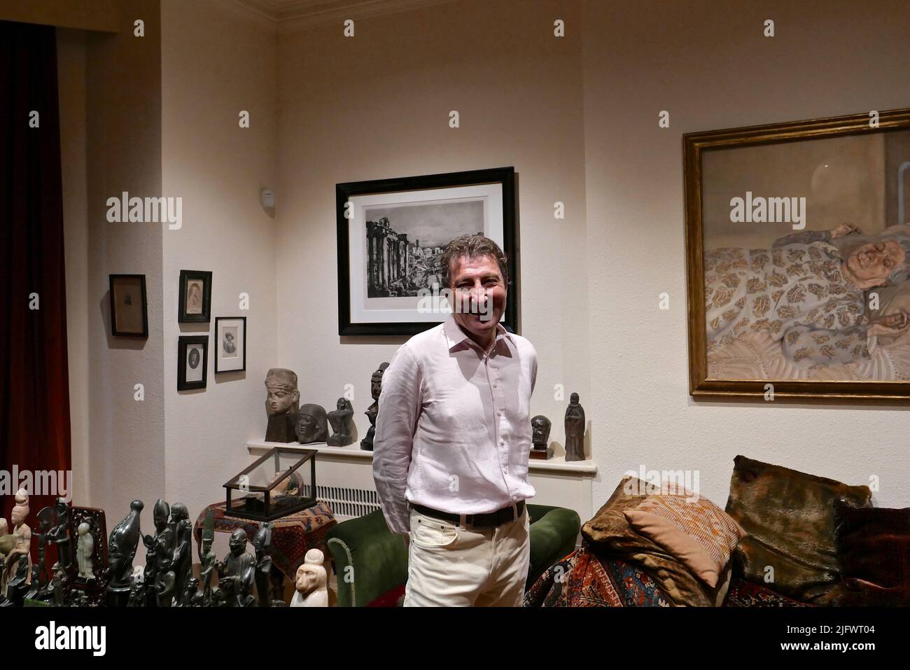 Lucian Freud's son , Alex Boyt . pictured alongside his portrait , Head ...
