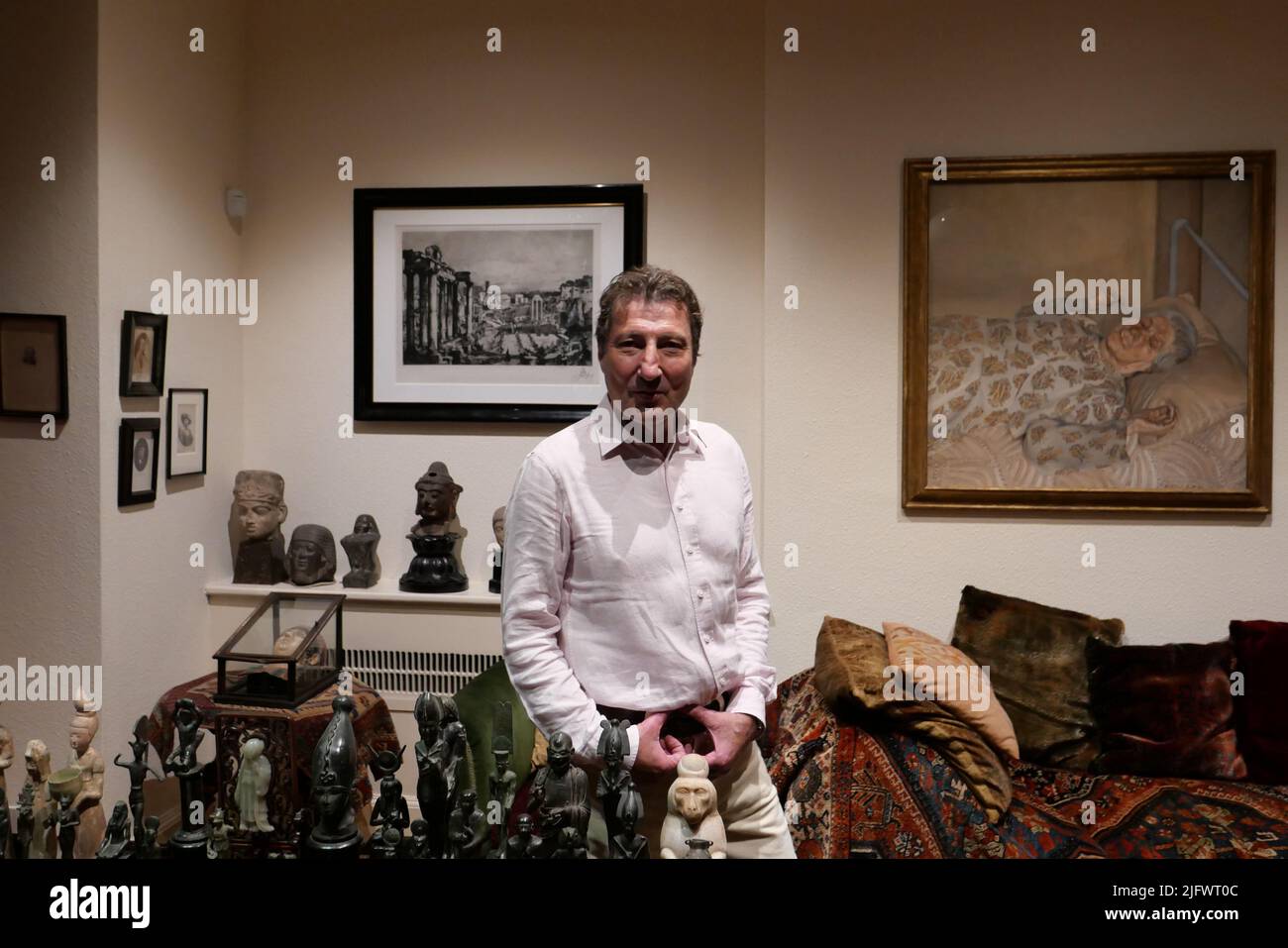 Lucian Freud's son , Alex Boyt . pictured alongside his portrait , Head ...