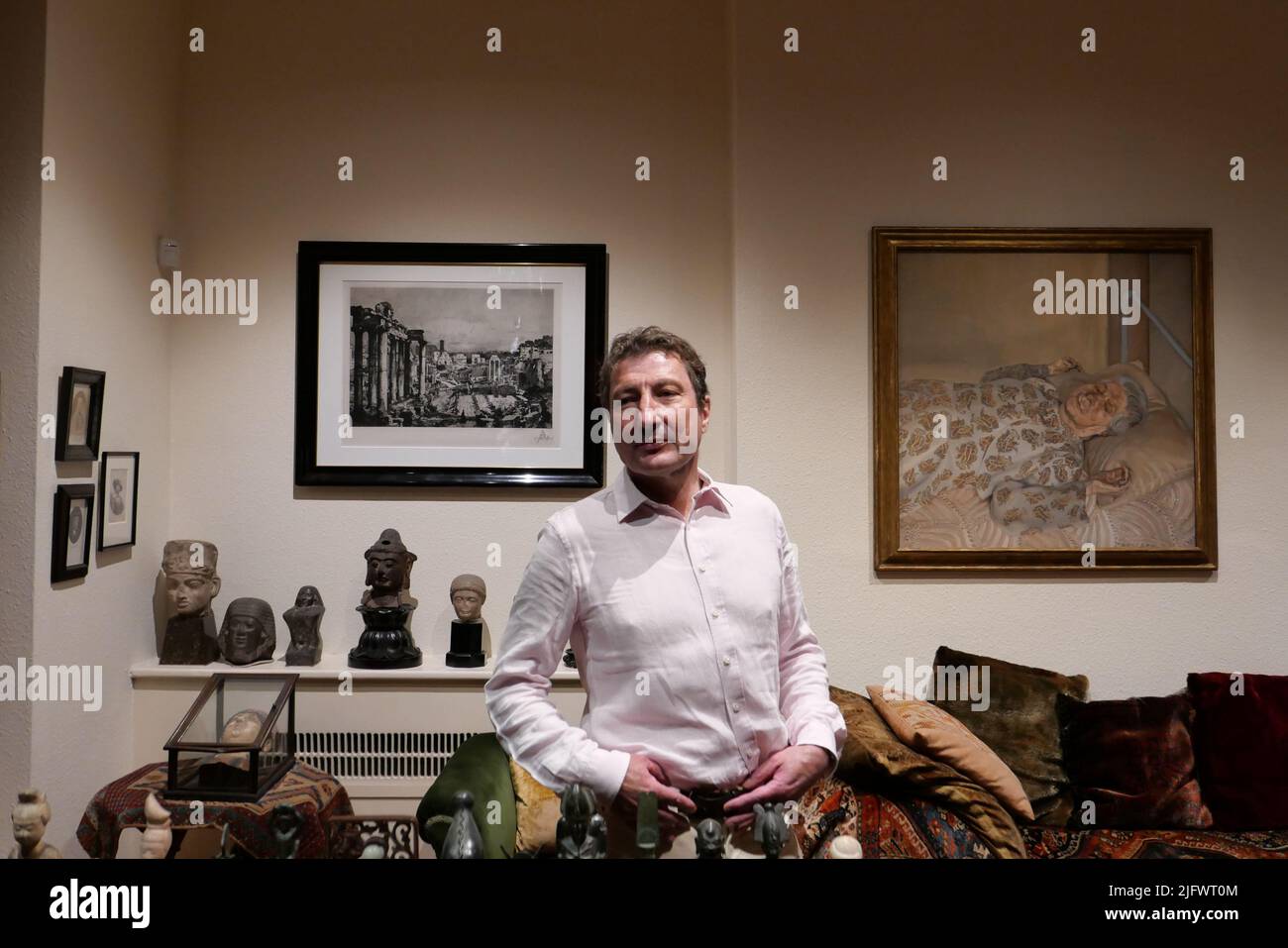 Lucian Freud's son , Alex Boyt . pictured alongside his portrait , Head ...