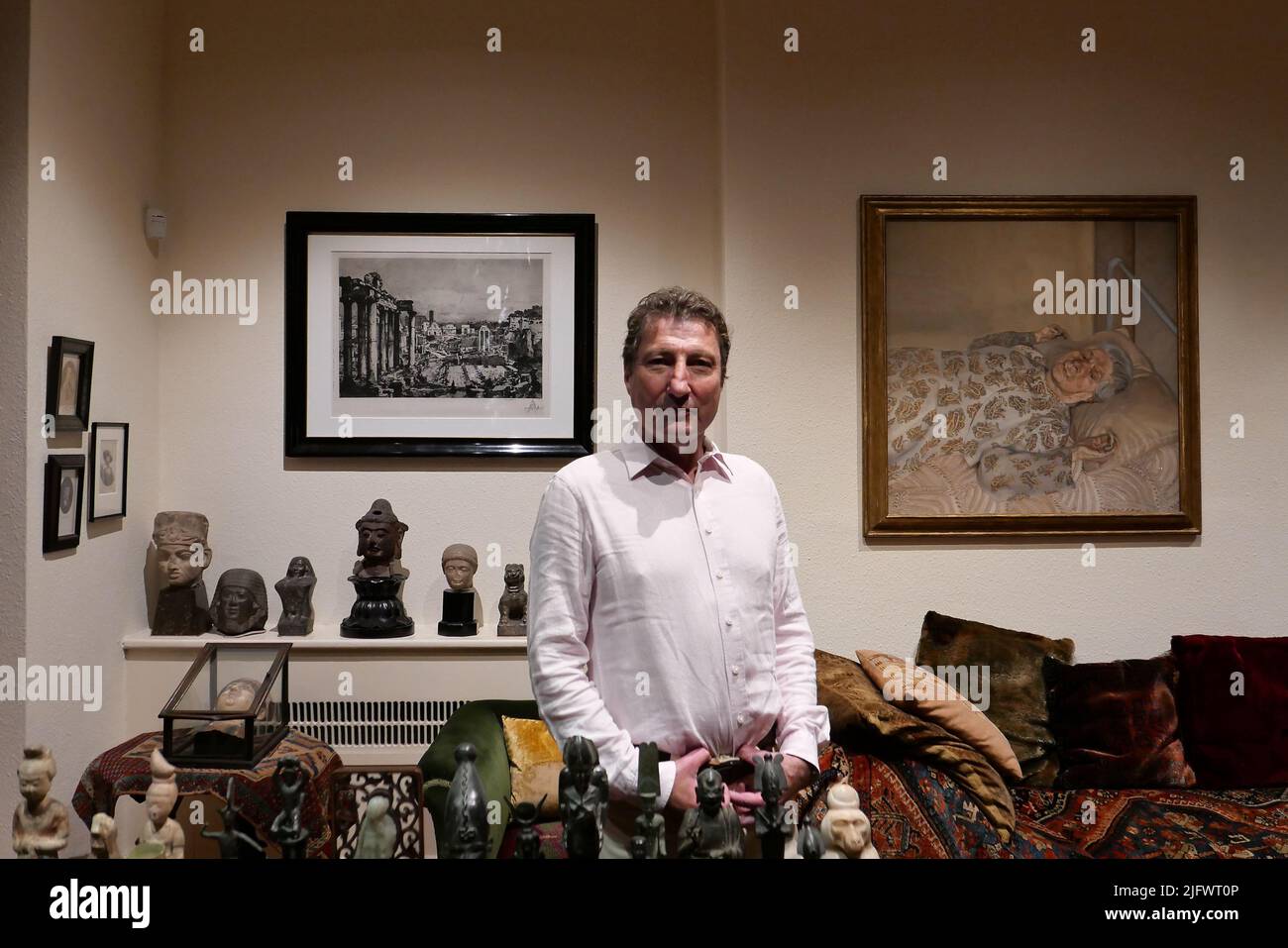 Lucian Freud's son , Alex Boyt . pictured alongside his portrait , Head ...