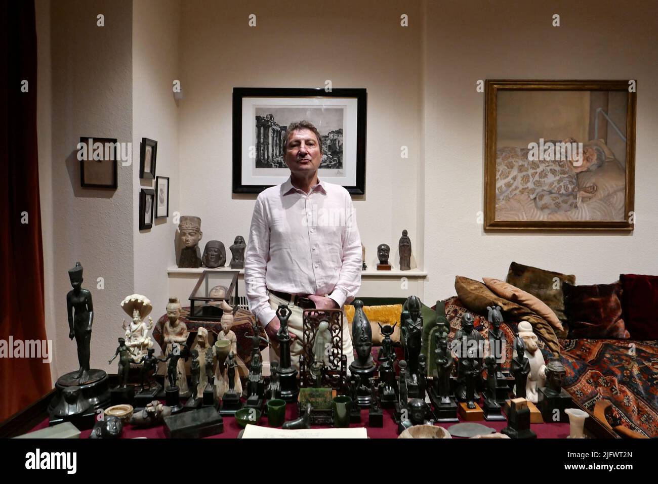 Lucian Freud's son , Alex Boyt . pictured alongside his portrait , Head ...
