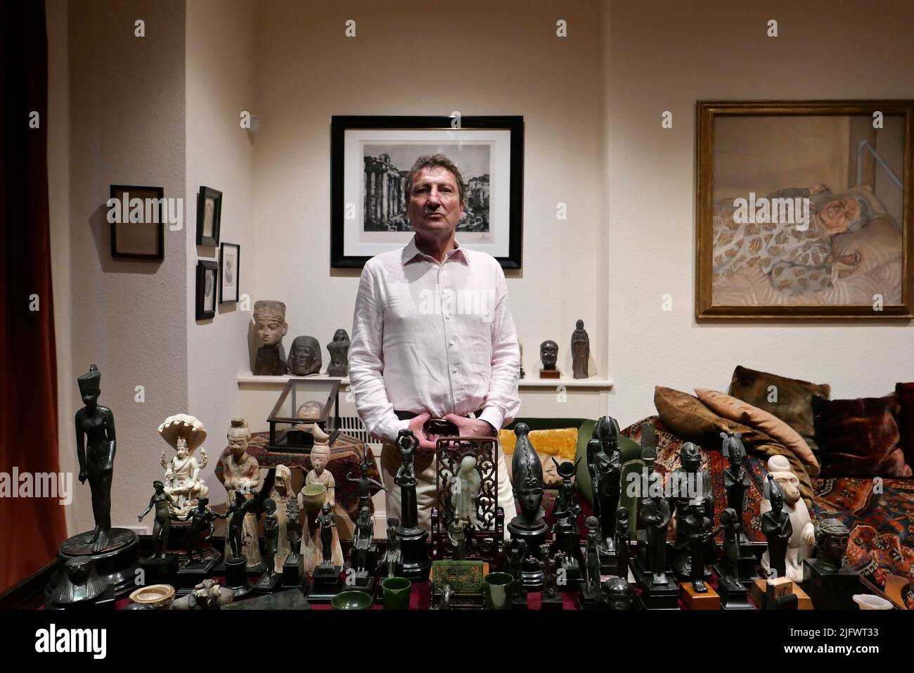 Lucian Freud's son , Alex Boyt . pictured alongside his portrait , Head ...