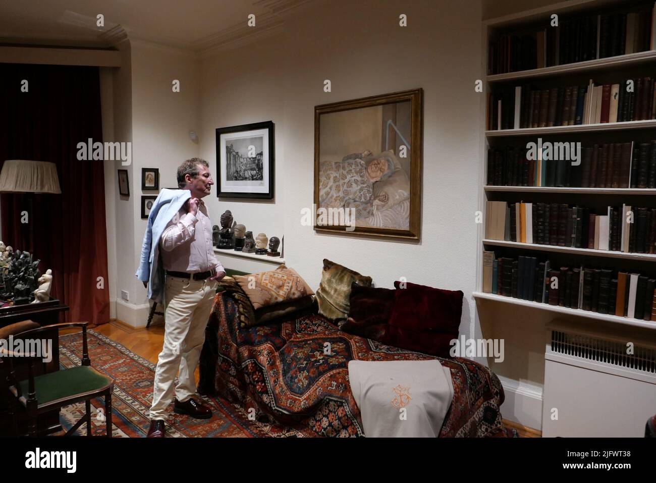 Lucian Freud's son , Alex Boyt . pictured alongside his portrait , Head ...