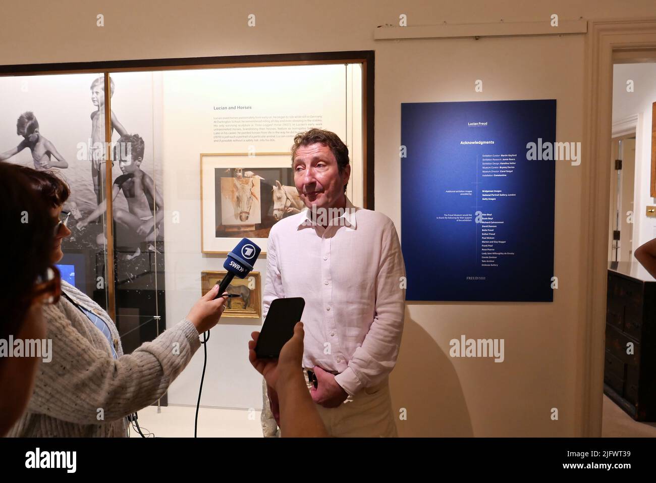 Lucian Freud's son , Alex Boyt . pictured alongside his portrait , Head ...