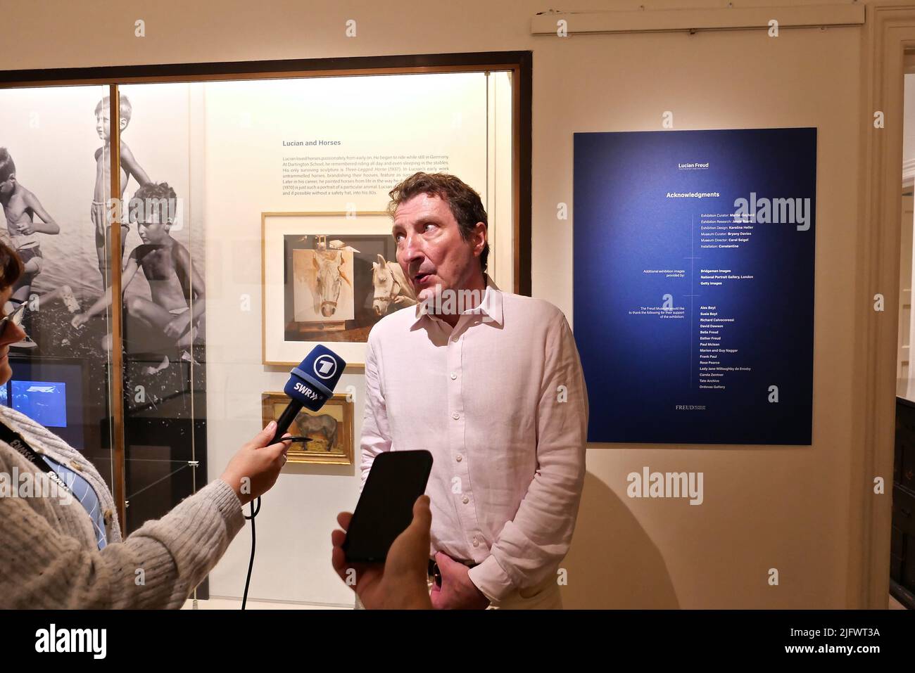 Lucian Freud's son , Alex Boyt . pictured alongside his portrait , Head ...