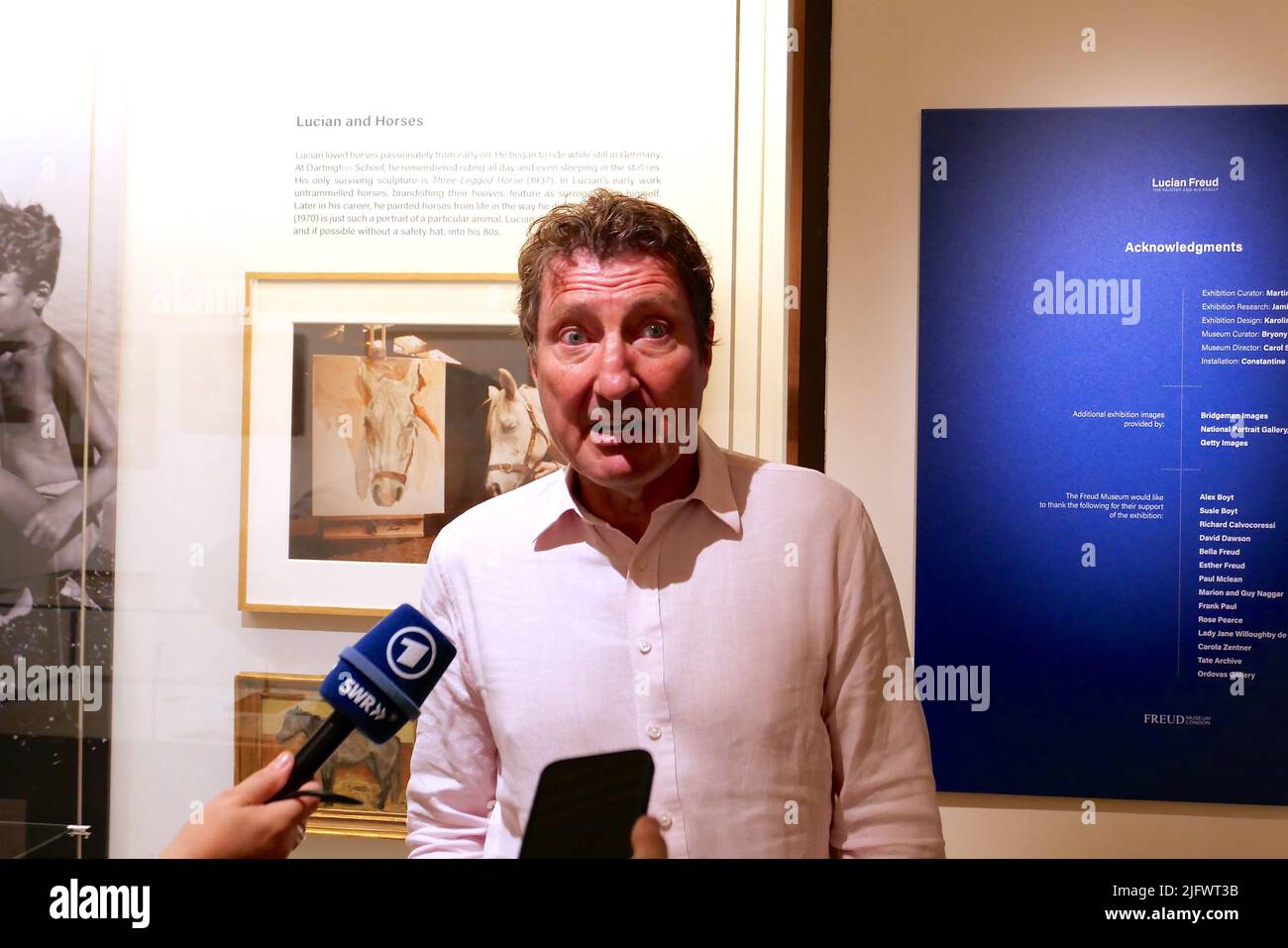 Lucian Freud's son , Alex Boyt . pictured alongside his portrait , Head ...
