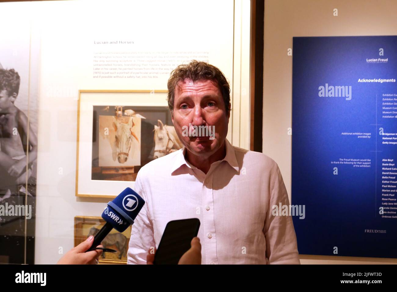 Lucian Freud's son , Alex Boyt . pictured alongside his portrait , Head ...