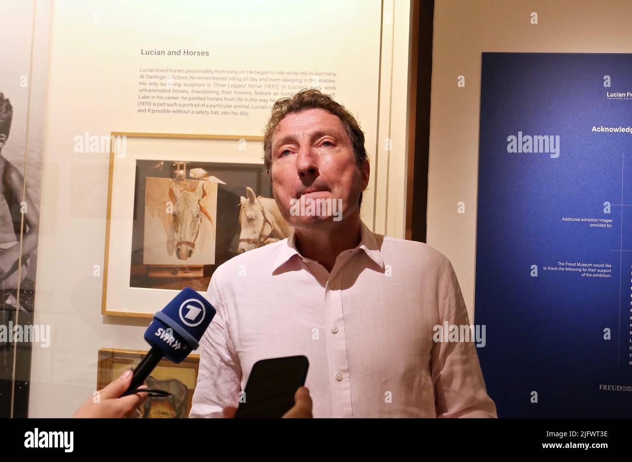 Lucian Freud's son , Alex Boyt . pictured alongside his portrait , Head ...