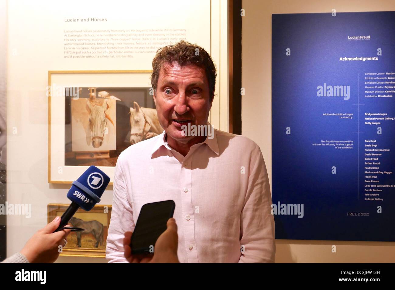 Lucian Freud's son , Alex Boyt . pictured alongside his portrait , Head ...